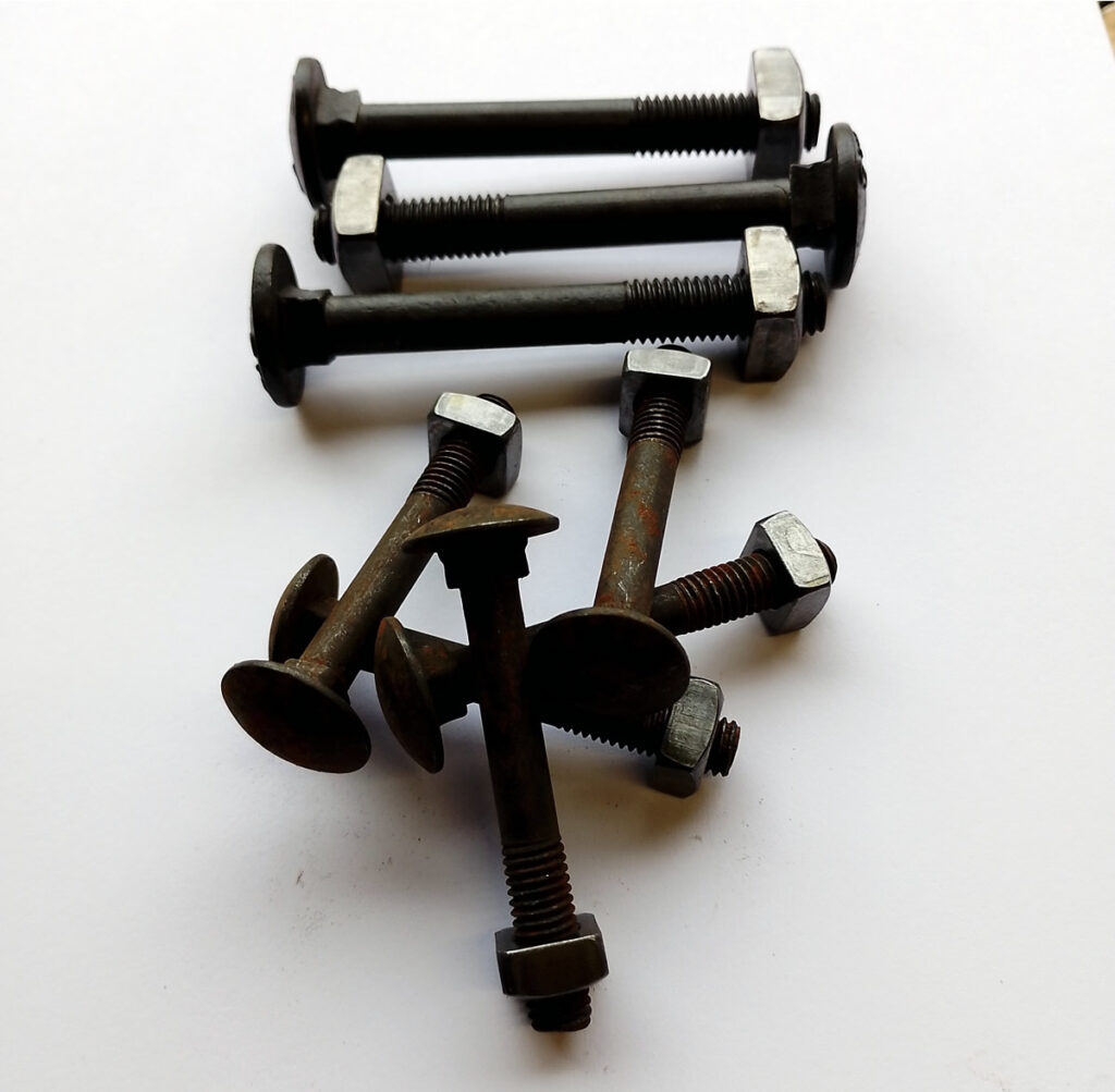 M8 and M10 Coach Bolts with Square Nuts – The Vintage Screw Company